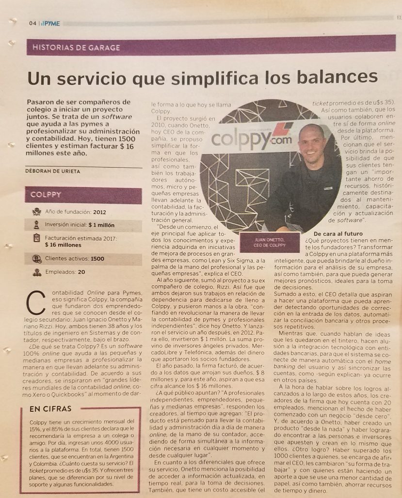 Colppy, un servicio que simplifica los balances. - Medialo Consulting